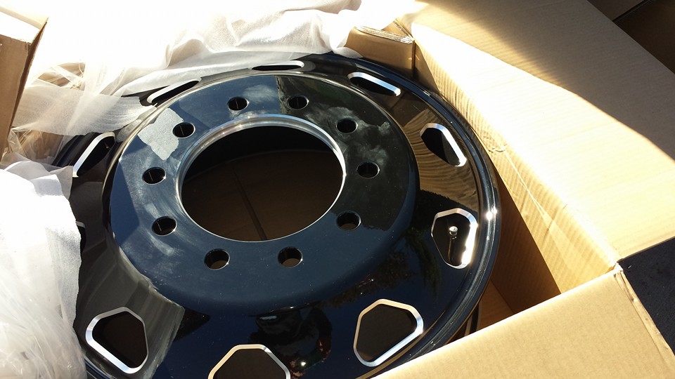 ION Alloy IB02 Semi wheels Tires and Adapters 22.5 or Cut 22" : Dually ...